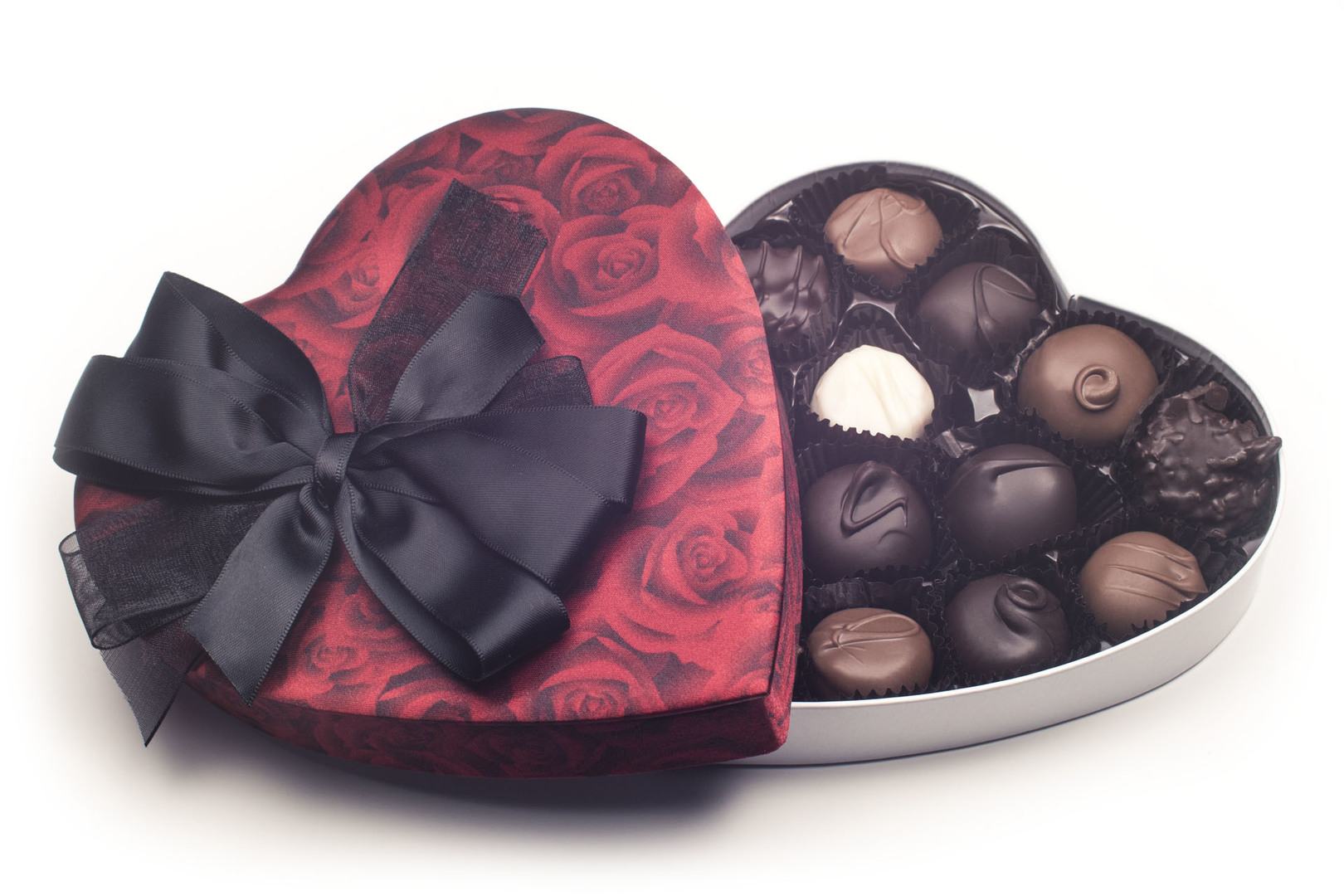 Chocolate Valentines Hearts Roses